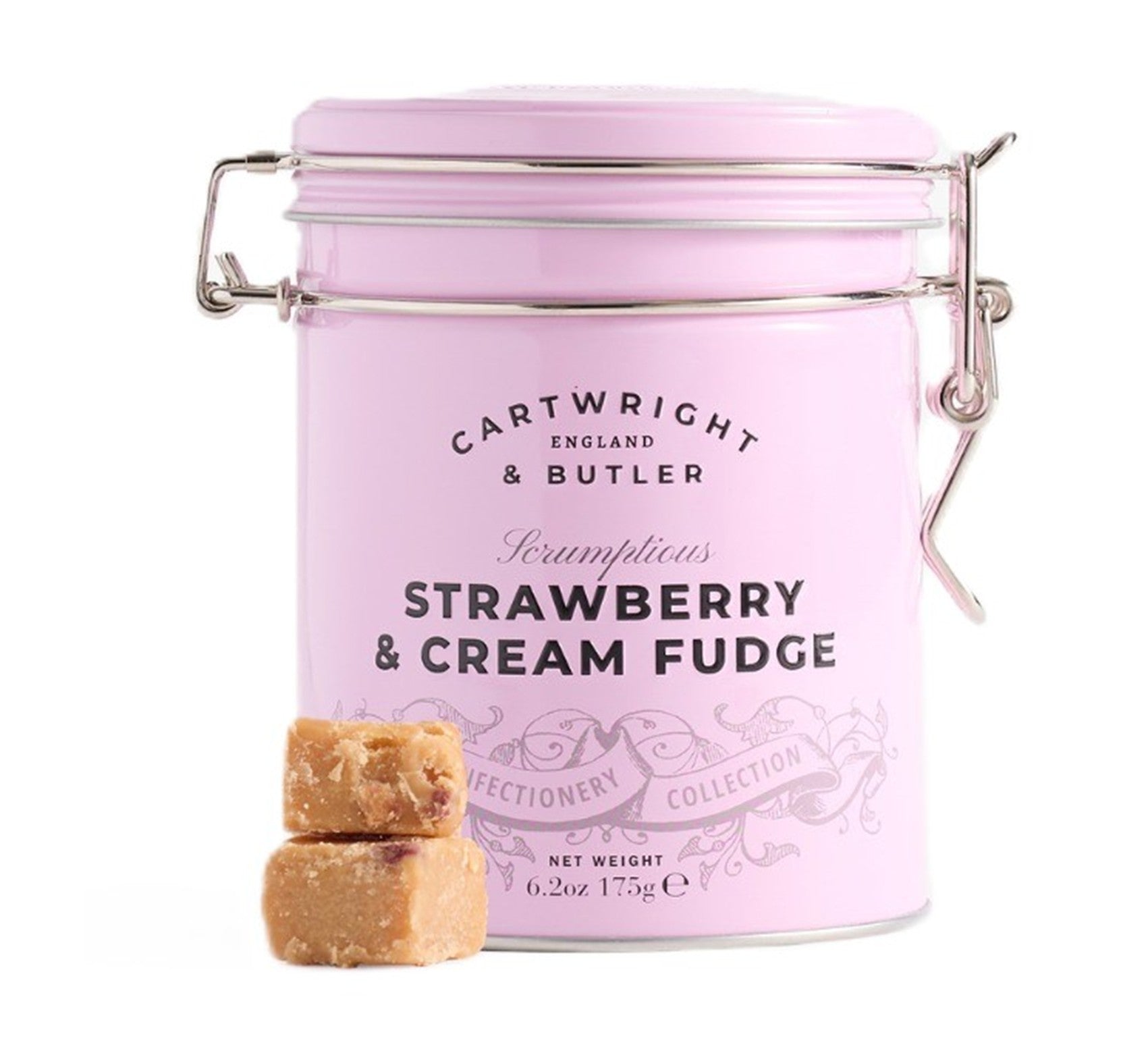 Cartwright & Butler Strawberry & Clotted Cream Fudge in Tin 175g ...